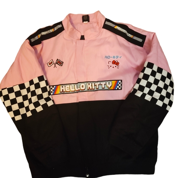 Hello Kitty | Jackets & Coats | Hello Kitty Racing Jacket Womans Size 2 ...